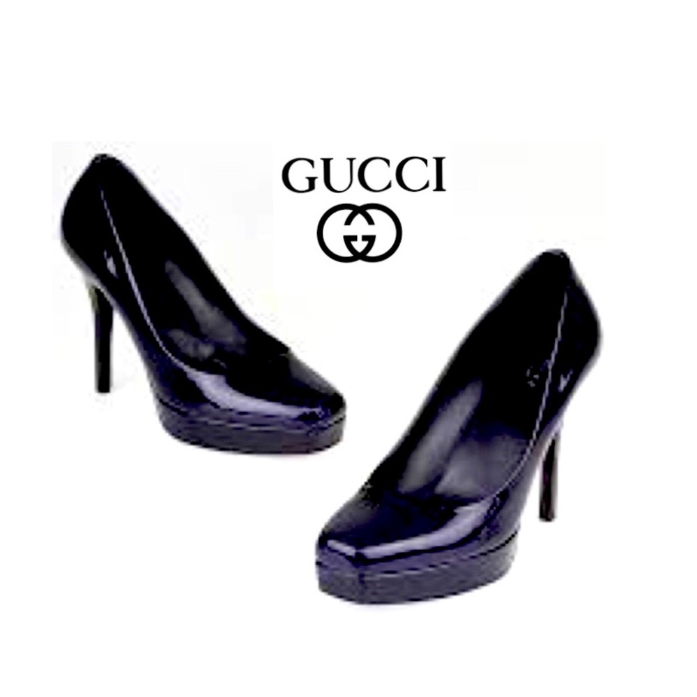 Gucci Vernice Crystal Marine Patent Leather 'Tile' Mi… - Gem
